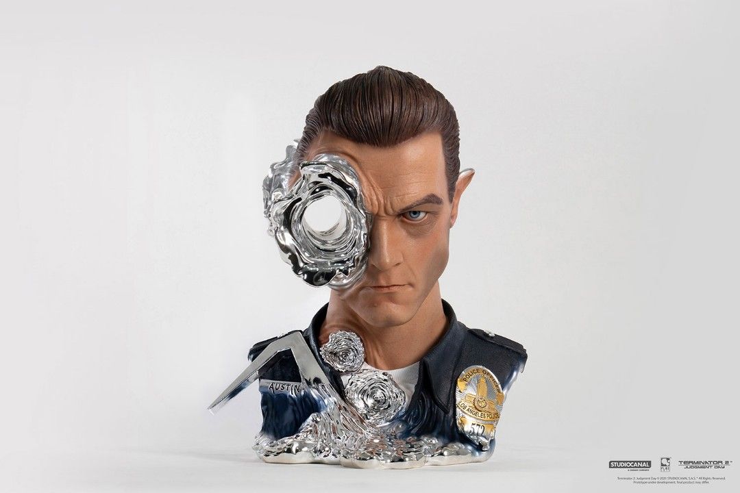 Purearts Terminator 2 T1000 1/1 scale Life size bust statue, Hobbies ...