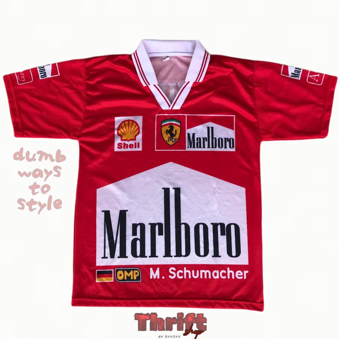 [RARE] '99 F1 FERRARI MICHAEL SCHUMACHER LIVERY MARLBORO VINTAGE JERSEY ...