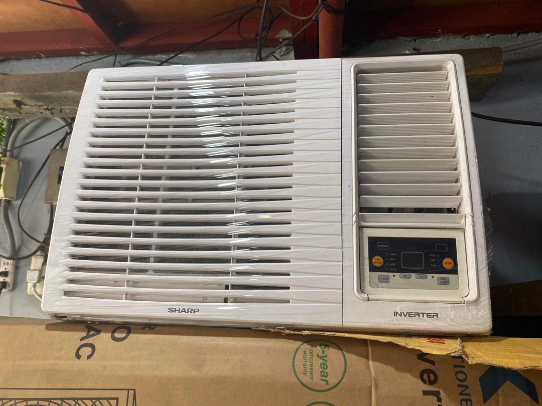 Sharp 1.5hp window type aircon inverter, TV & Home Appliances, Air ...