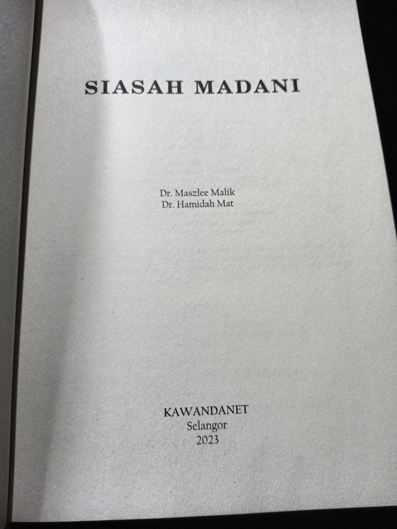 Malaysia Madani -Siasah Madani (buku fizikal), Hobbies & Toys, Books ...