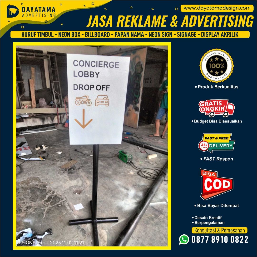 Signage Parkir/ Plang Jalan/ Papan Nama, Desain & Kerajinan Tangan ...