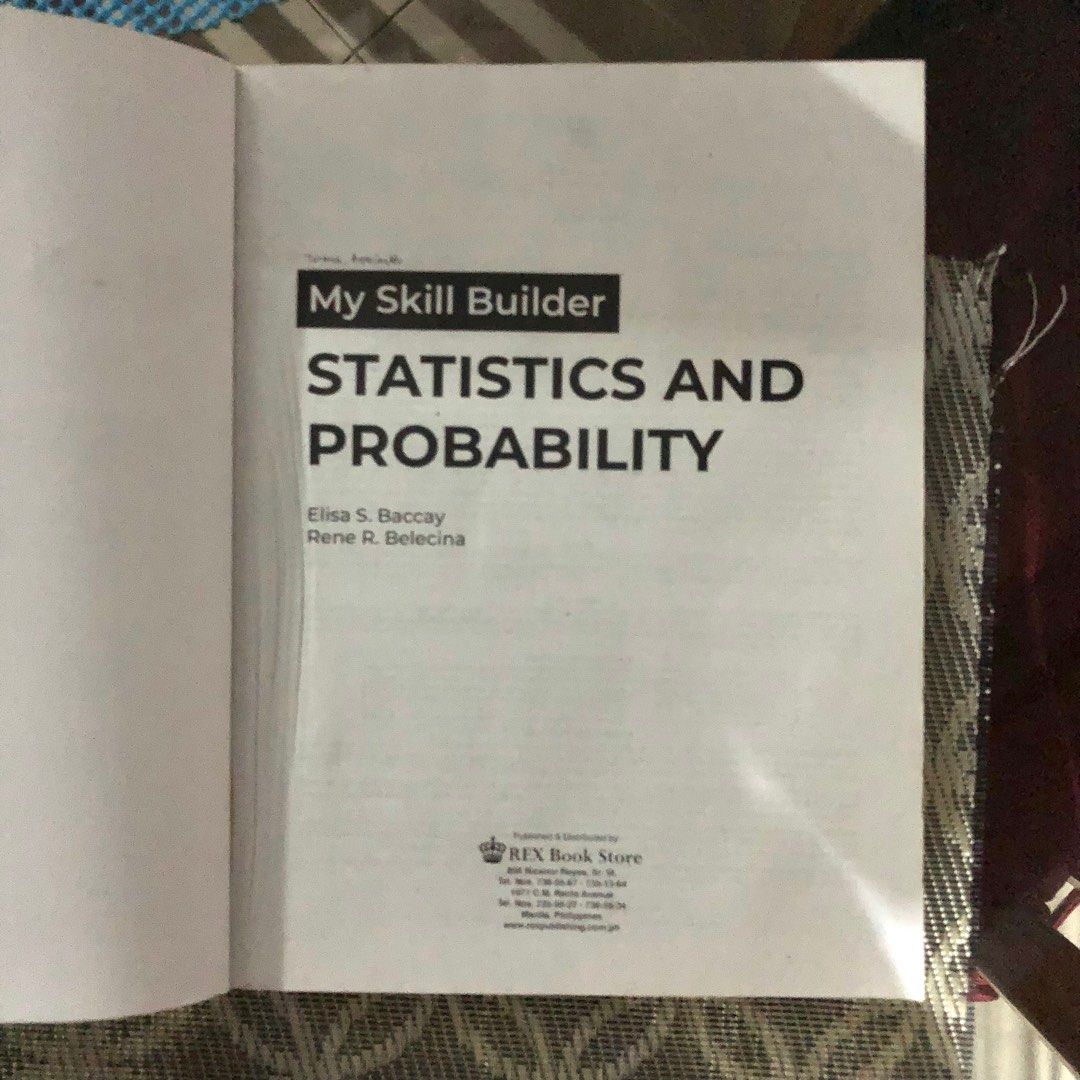 Statistics and Probability - Baccay, Belecina - Rex book store, Hobbies ...