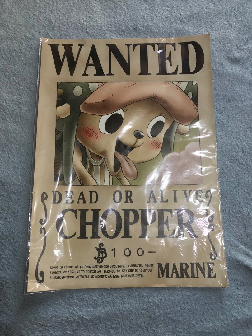 TONY TONY CHOPPER ORIGINAL WANTED POSTER FROM ONE PIECE STORE IN ...