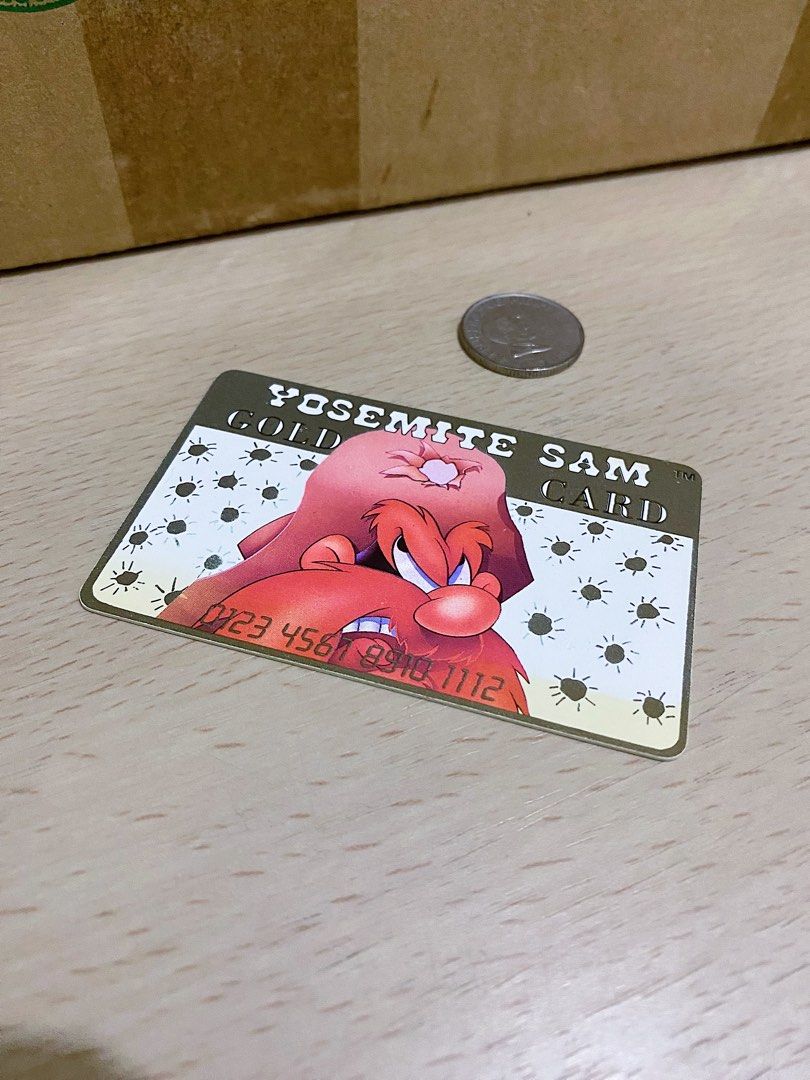(Vintage) 1989 Yosemite Sam - Looney Tunes - Gold Card - Warner Bros ...