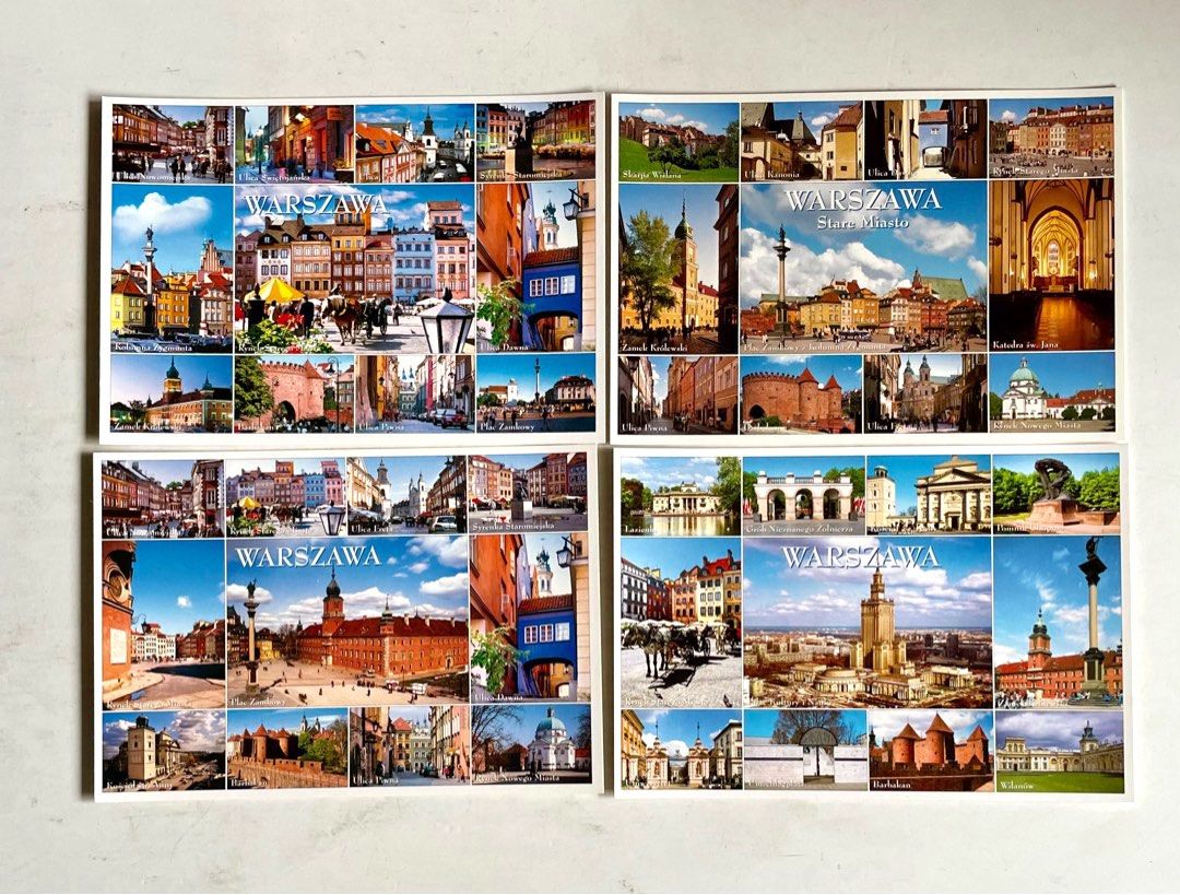 Vintage Warsaw and Krakow (Poland) Postcard Collection x6, Hobbies ...