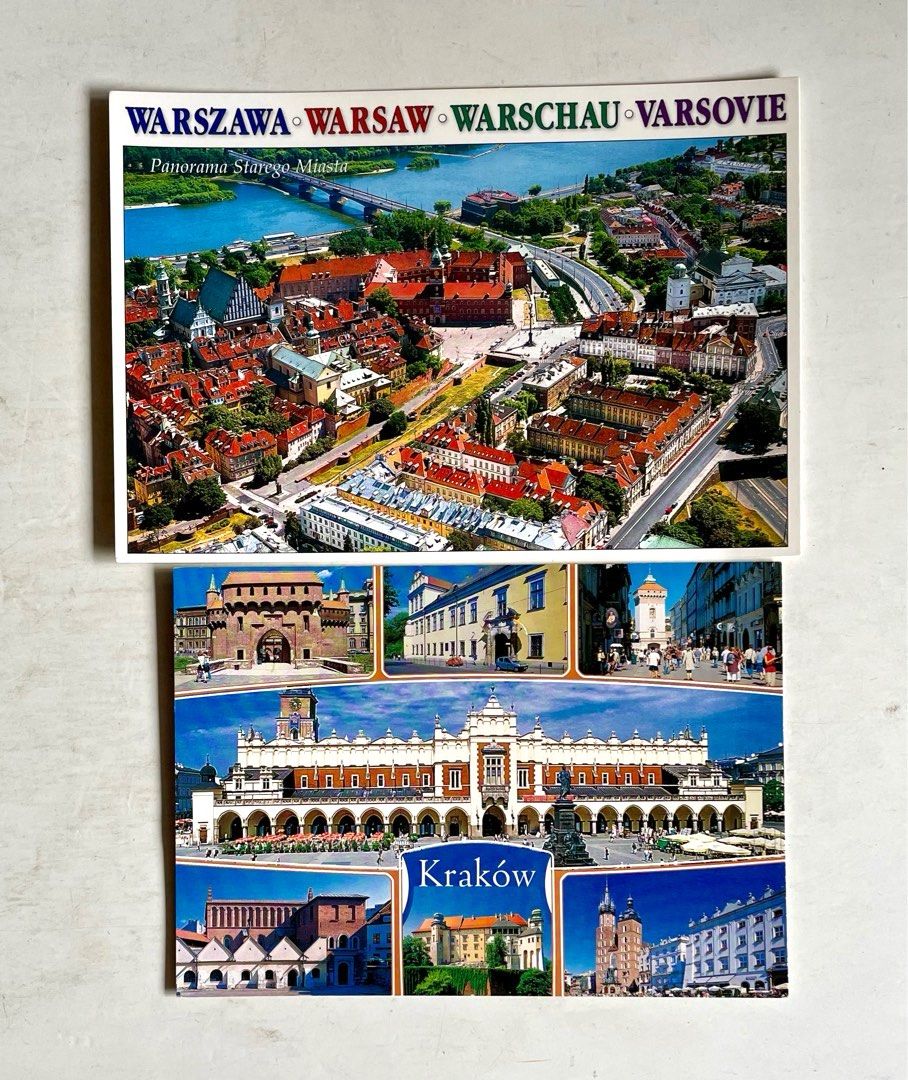 Vintage Warsaw and Krakow (Poland) Postcard Collection x6, Hobbies ...