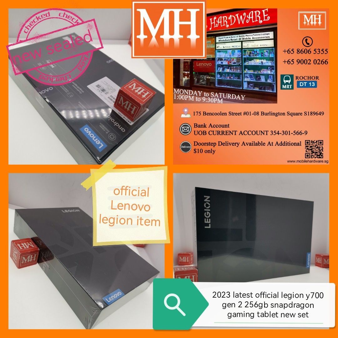 2023 gen 2 official Lenovo legion y700 Legion y700 snapdragon gaming table Black 256 GB, Mobile ...