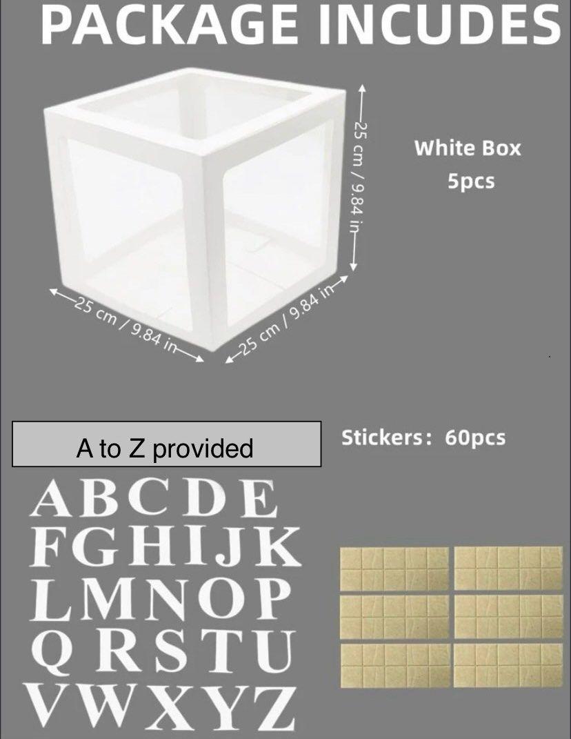 Birthday balloon boxes Alphabets A to Z, Hobbies & Toys, Stationery ...