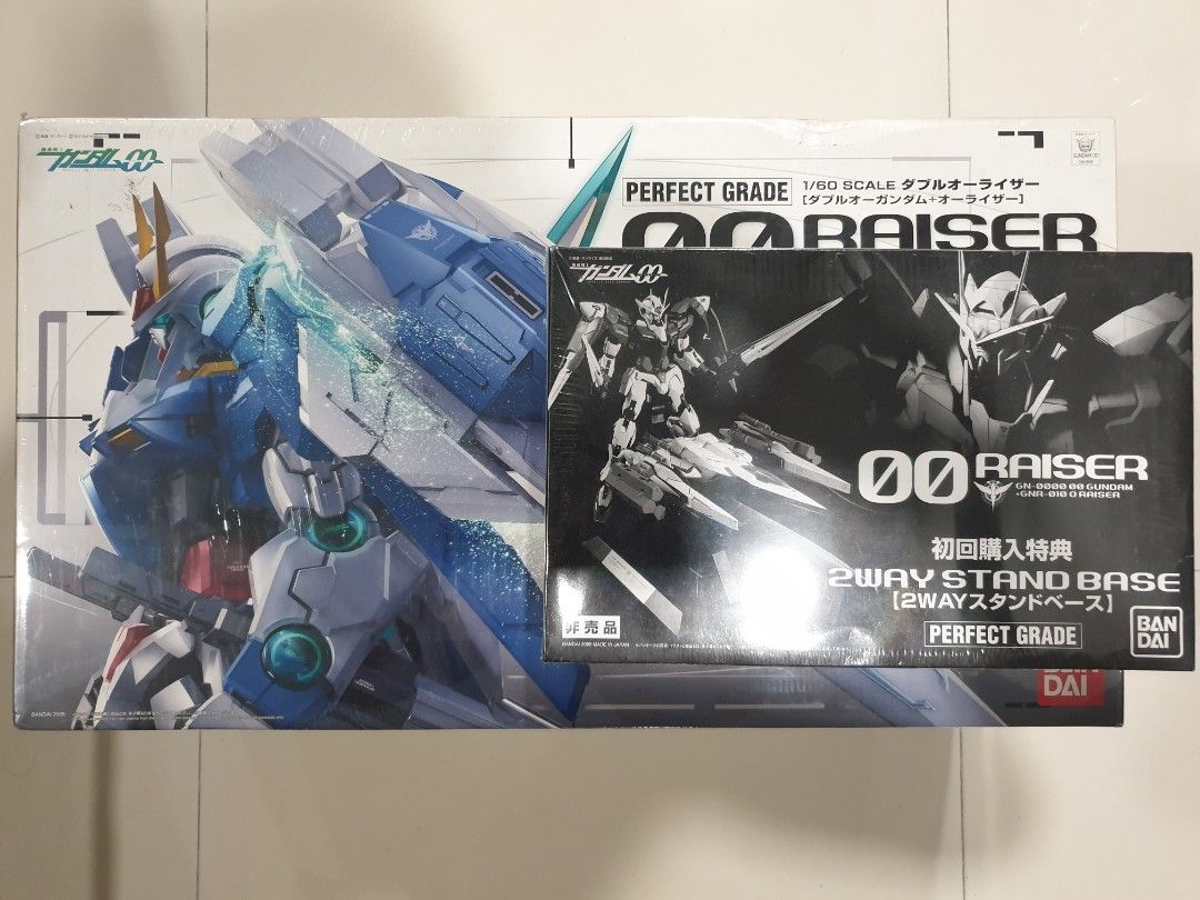 Brand New PG OO Raiser Gundam with First Edition 2 Way Stand Base ...