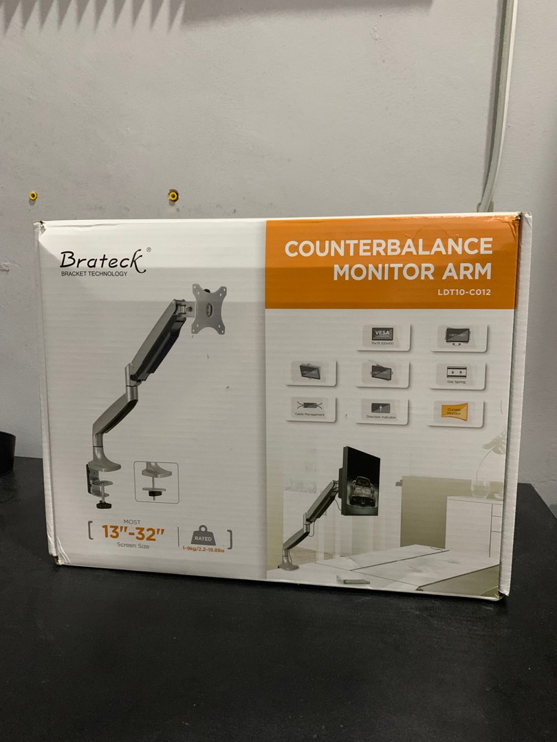 Brateck Monitor Arm LDT10-C012, Computers & Tech, Parts & Accessories ...