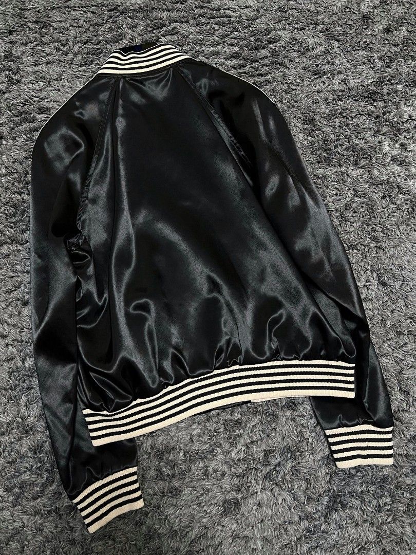 Celine homme by Hedi FW23 Satin-Finish Nylon Teddy Jacket (saint ...