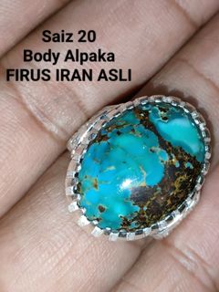 Cincin Batu Firus Neyshabur Iran, Women's Fashion, Jewelry & Organisers ...