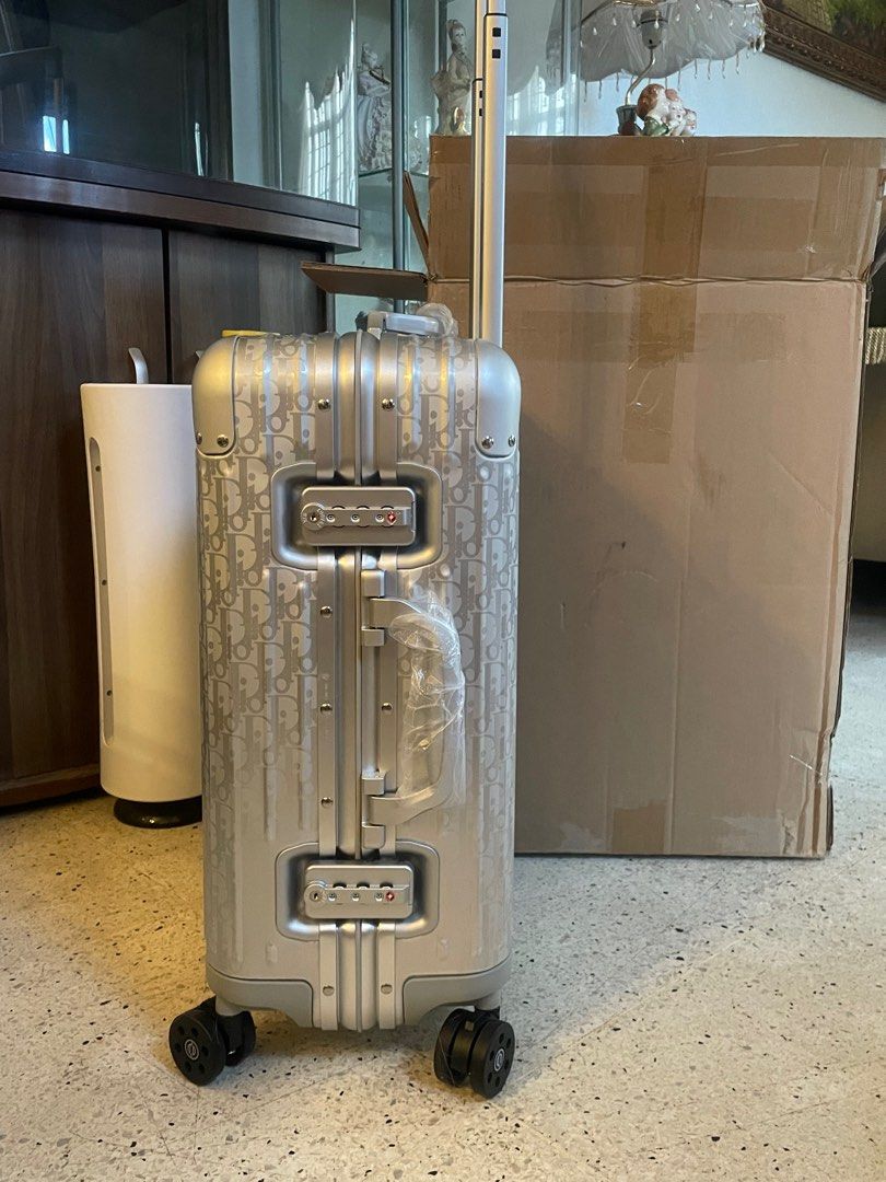 Collab Edition Aluminum Silver Oblique Carry On Suitcase Luggage Cabin ...