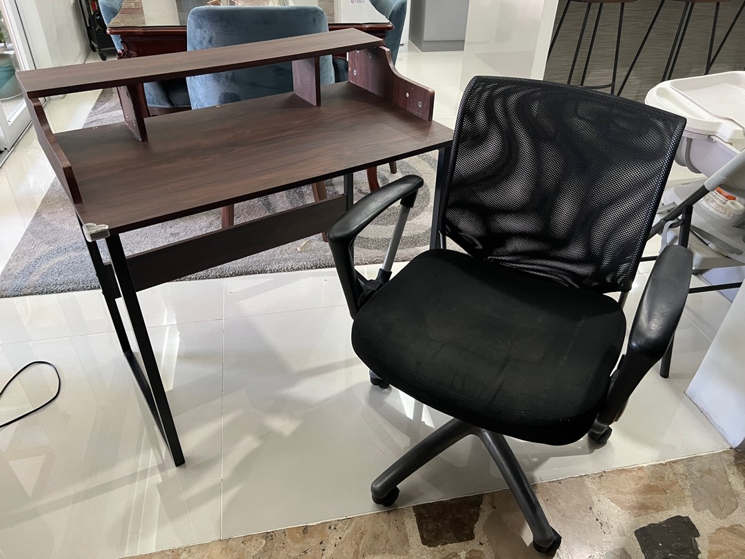 Computer table and chair, Furniture & Home Living, Furniture, Other ...