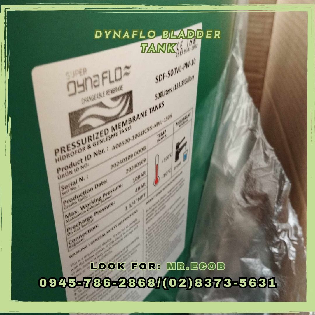 Dynaflo Bladder Tank, Commercial & Industrial, Industrial Equipment on Carousell