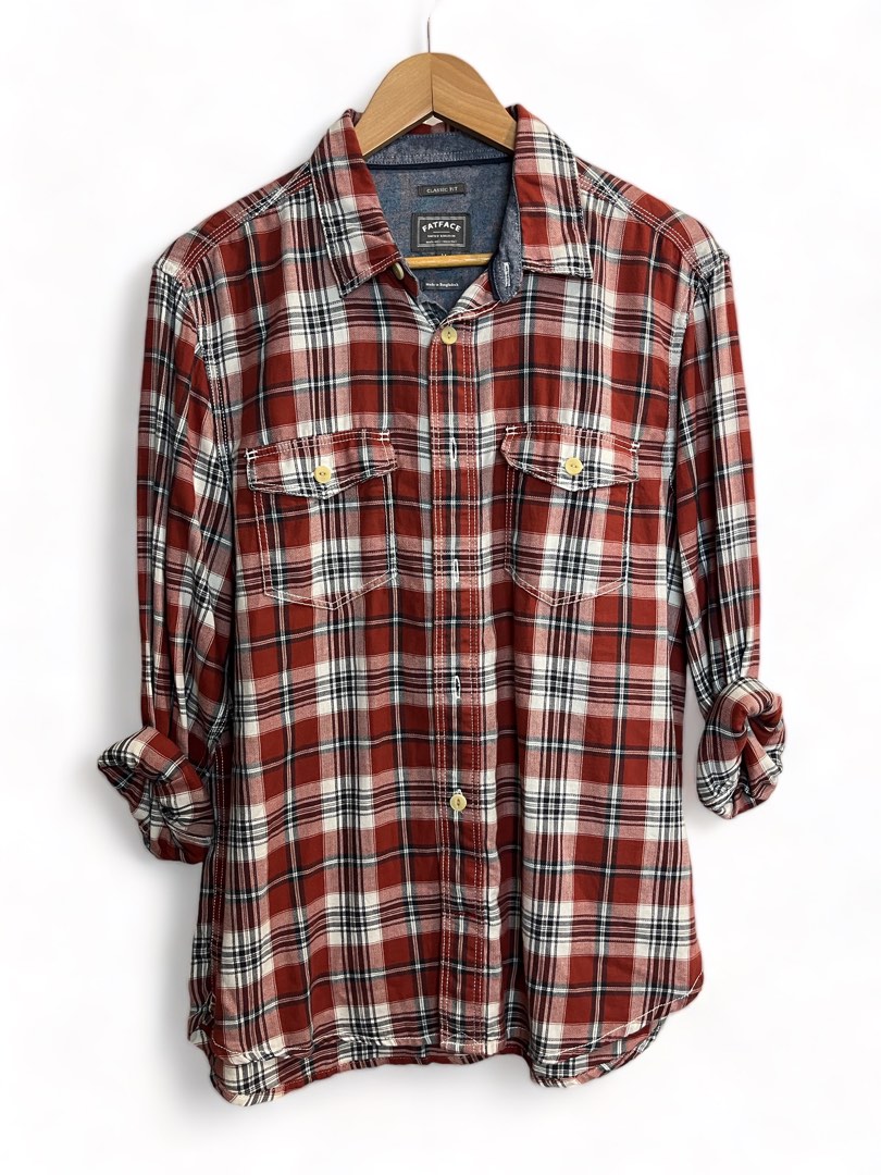 Fatface Long Sleeve Polo (Red Checkers), Men's Fashion, Tops & Sets ... Fatface Long Sleeve Polo (Red Checkers), Men's Fashion, Tops & Sets ...