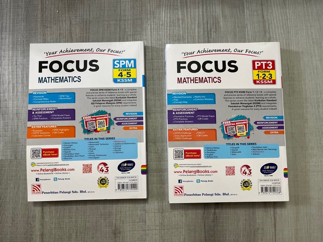 FOCUS MATHEMATICS (Form 1,2,3), Hobbies & Toys, Books & Magazines ...