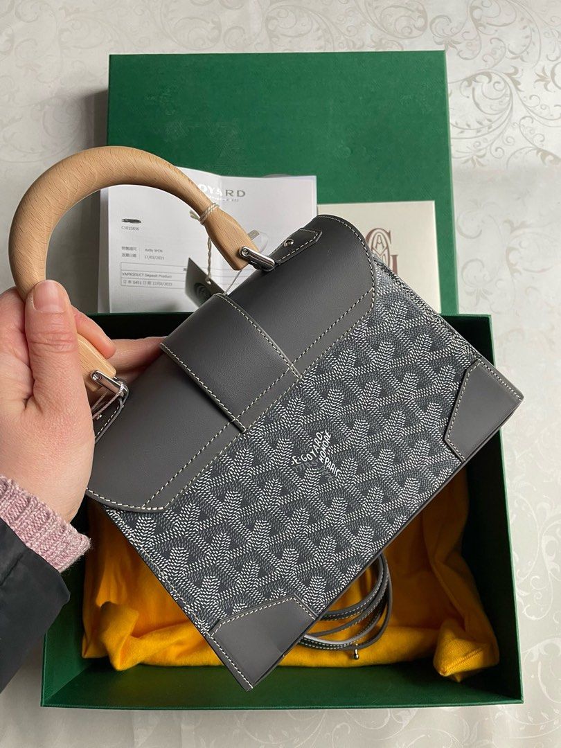 Goyard saigon mini in wood grey, Luxury, Bags & Wallets on Carousell
