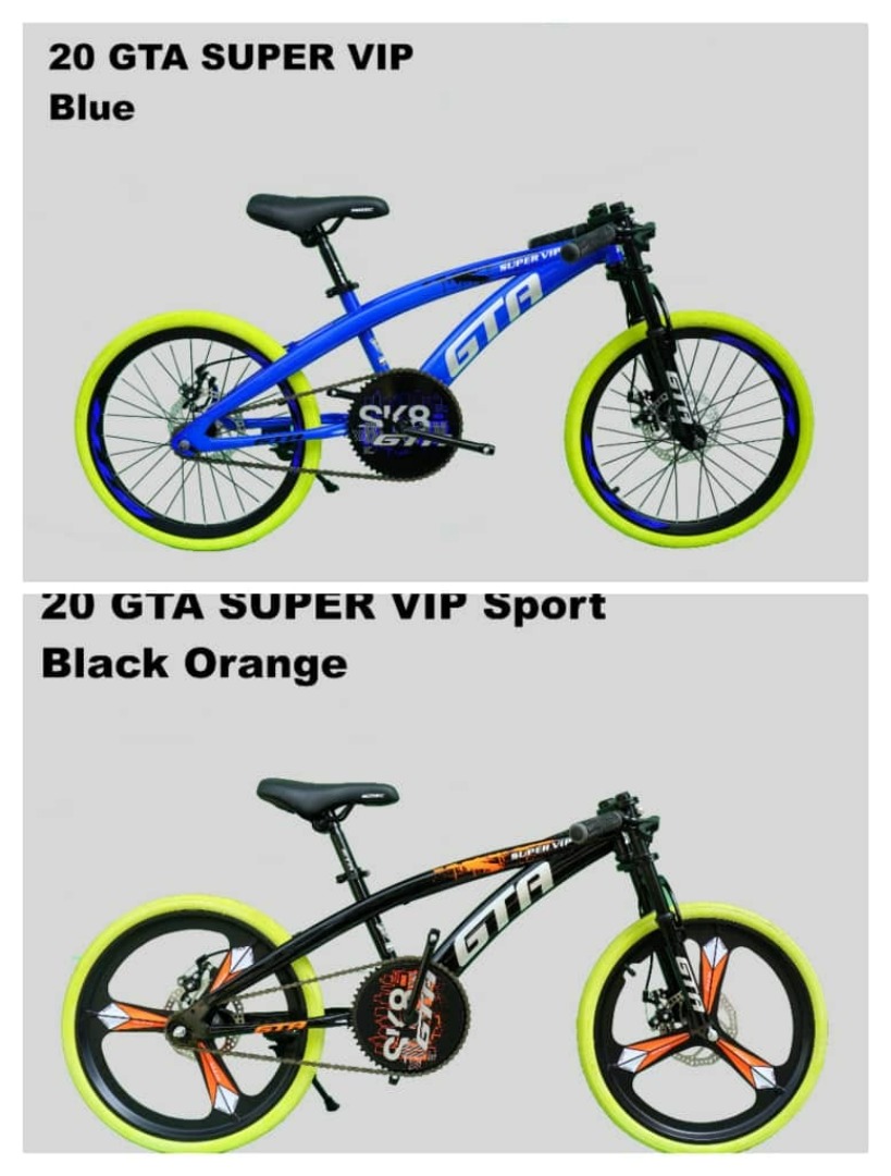 GTA SUPER VIP SPORT 20 inch sport rim Disc brake rajak lajak basikal ...