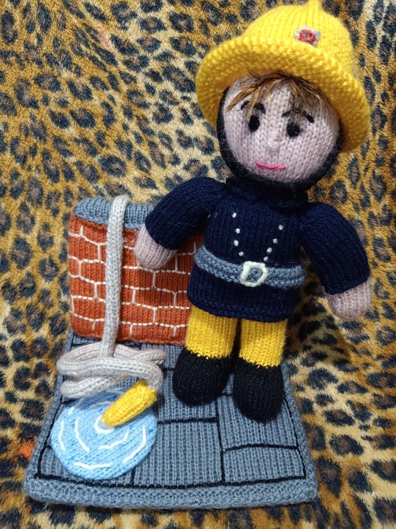 knitted fireman sam