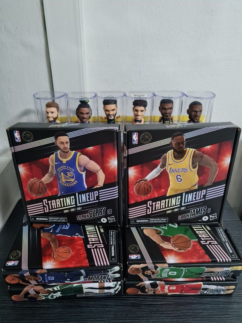 Hasbro NBA Starting Line-up : Lebron, Curry, Tatum, Ja Morant, Trae ...