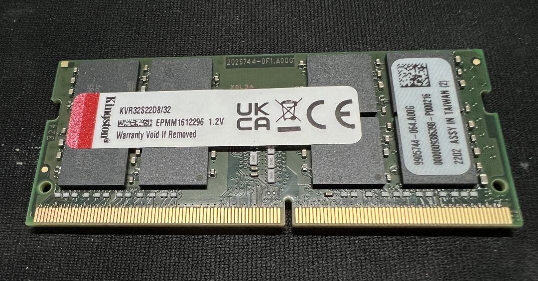 Kingston / SKhynix (Korea) DDR5 or DDR4, SODIMM RAM, 16G/ 32G / 64G Ram ...