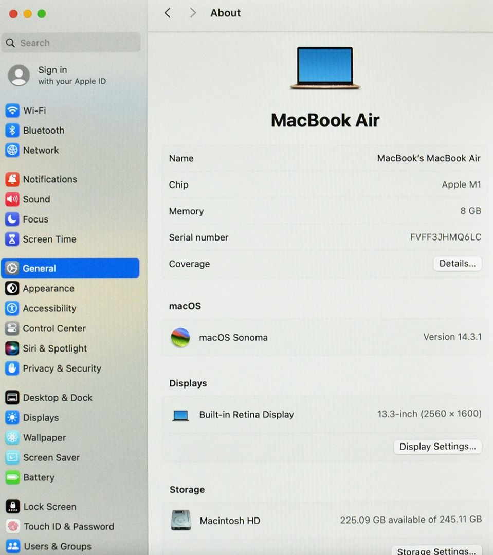 MacBook Air M1 - Complete Box Package (8GB Ram, 256GB SSD), Computers & Tech, Laptops ...