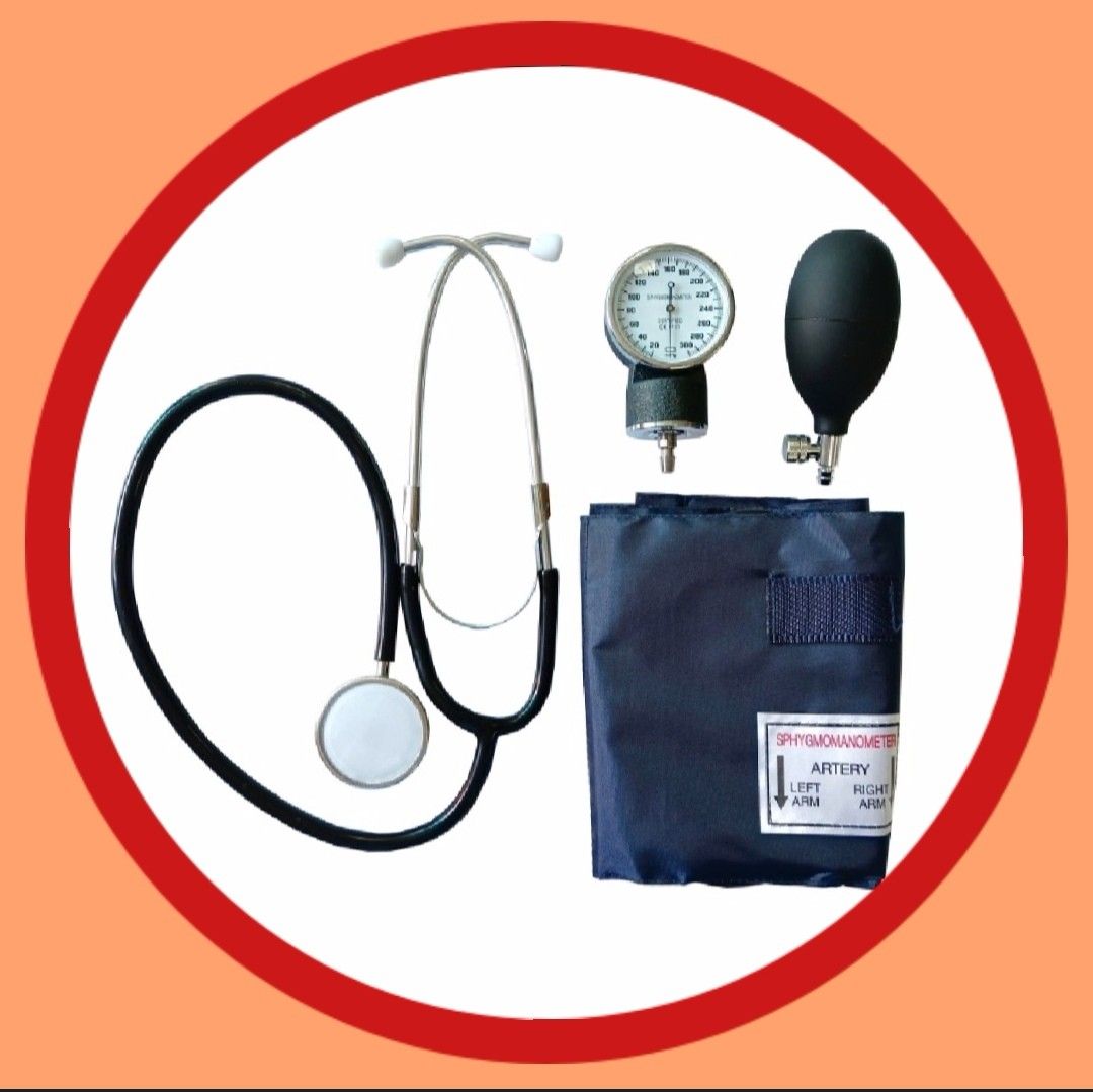 Manual Arm Blood Pressure Monitor StethoscopeAneroid Tensiometer Meter ...