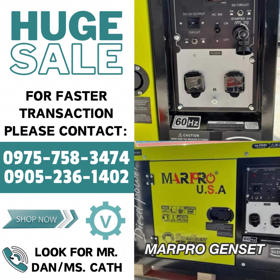 Marpro Genset, Commercial & Industrial, Construction Tools & Equipment ...