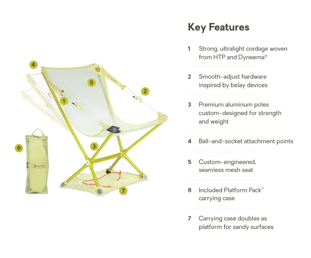 Nemo Moonlite™ Elite Reclining Backpacking Chair 超輕量露營櫈 (24年新款), 運動產品 ...