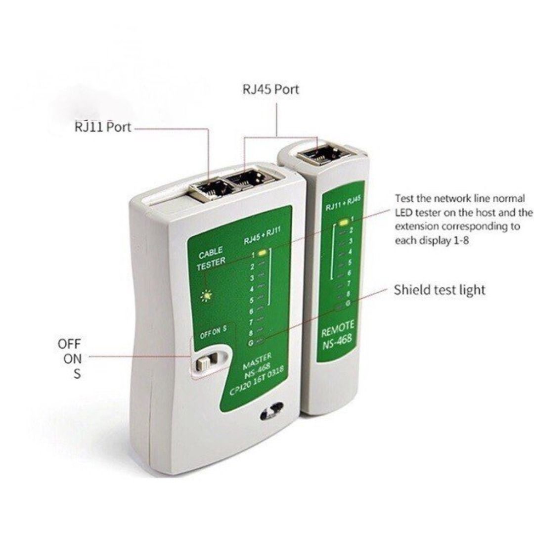 Network Cable Tester RJ45 RJ11 RJ12 CAT5 UTP LAN Mesh | LAN Cable ...