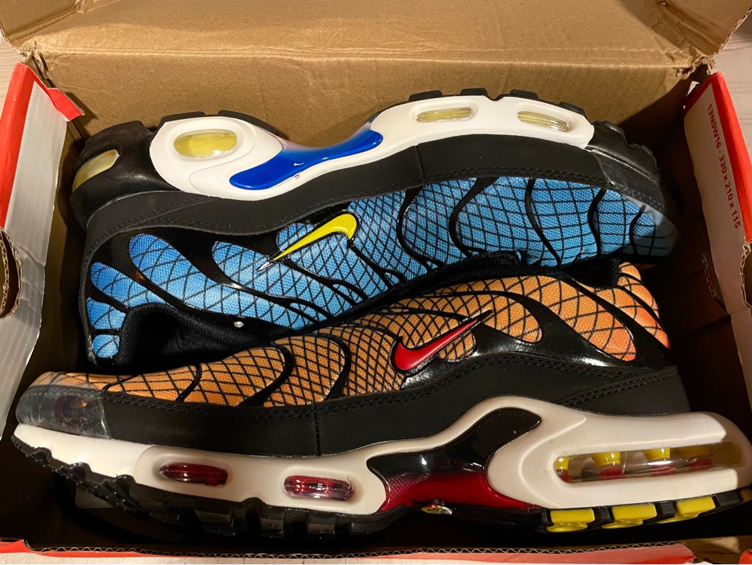 [全新] Nike Air Max Plus 'Greedy' US11 橘藍黑 藍橘黑 鴛鴦 AV7021‑001, 他的時尚, 鞋類 ...