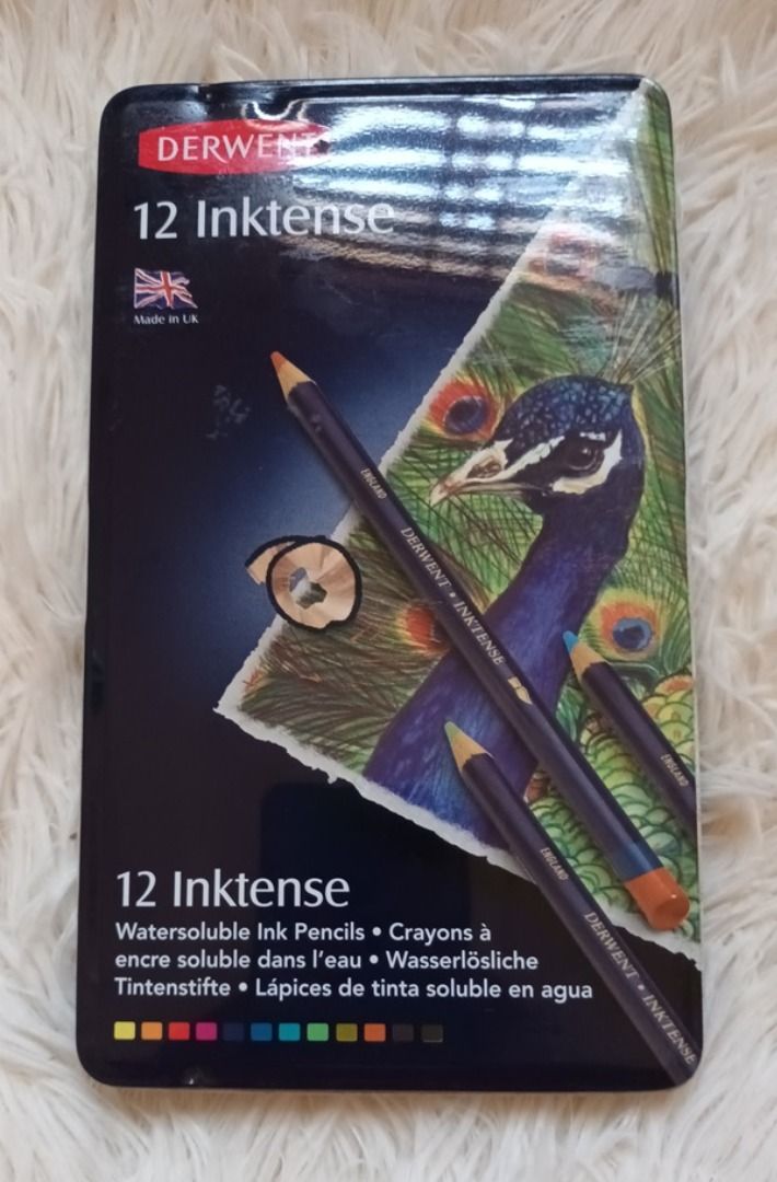 Preloved Derwent Inktense 12 Water Soluble Ink Pencils, Hobbies & Toys ...