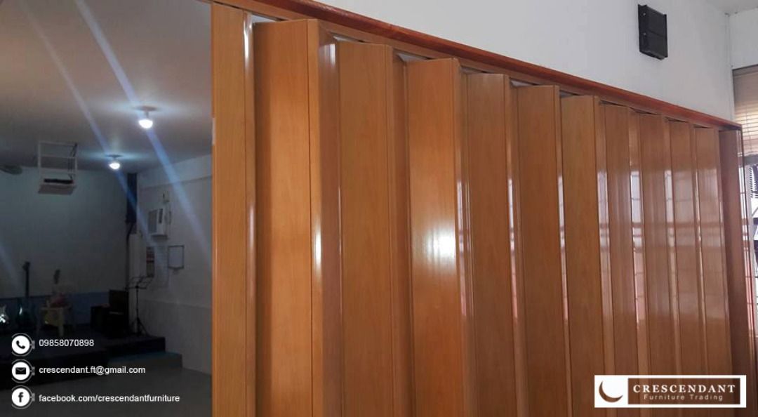 PVC ACCORDION FOLDING DOOR / DIVIDER, Furniture & Home Living, Office ...