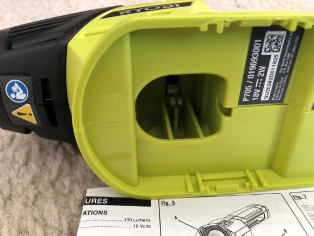 RYOBI P705 18v Cordless LED Light (Tool Only - battery and charger sold ...