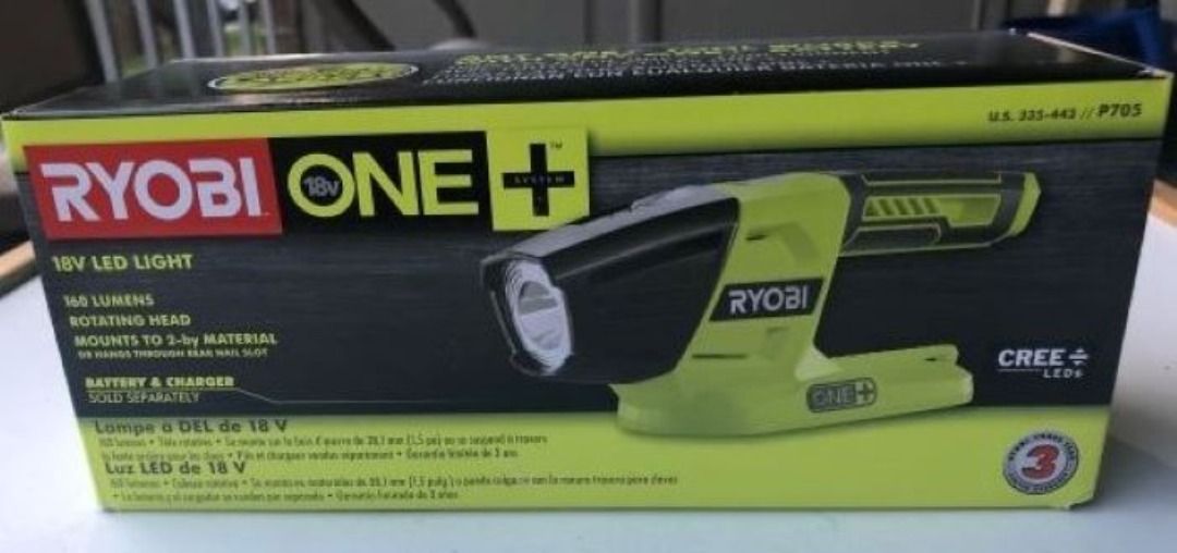 RYOBI P705 18v Cordless LED Light (Tool Only - battery and charger sold ...