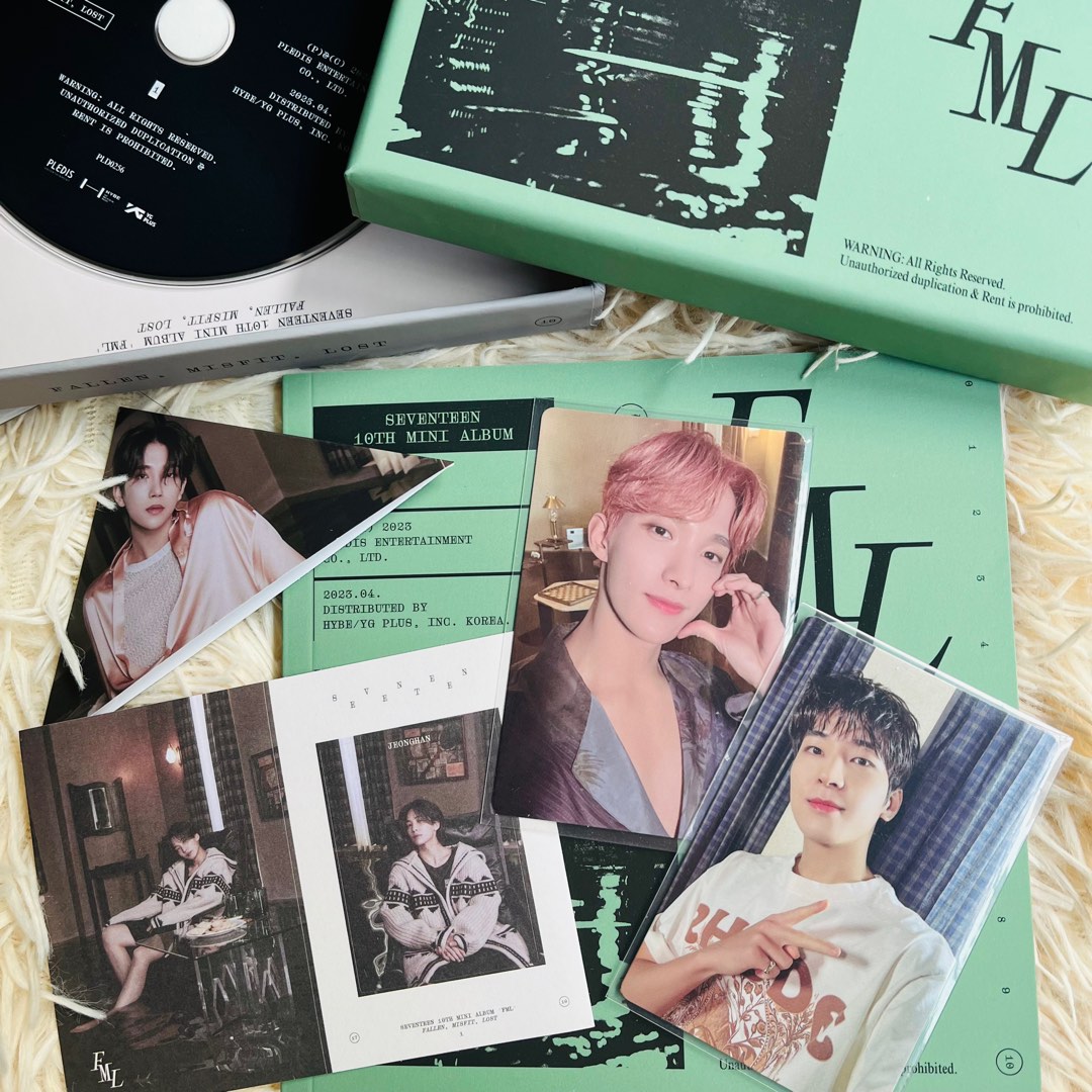 Seventeen FML (green ver) | unsealed but complete inclusions with DK & Wonwoo rpc, Hobbies ...