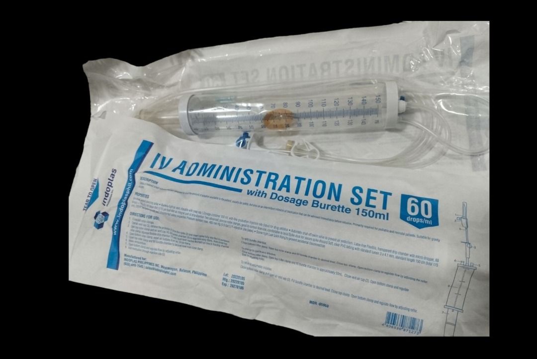 Solu-set/IV Administration Set 60drops/ml with Dosage Burette 150ml ...