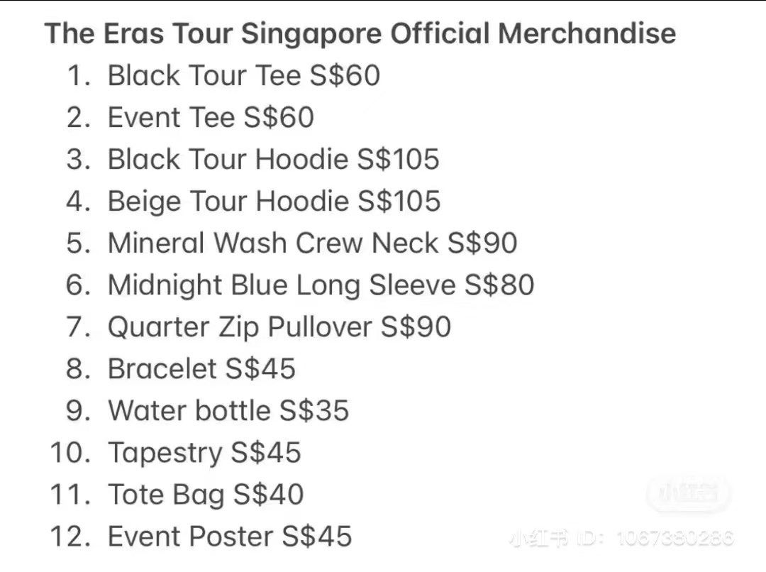Taylor Swift the eras tour official Merchandise, Tickets & Vouchers ...