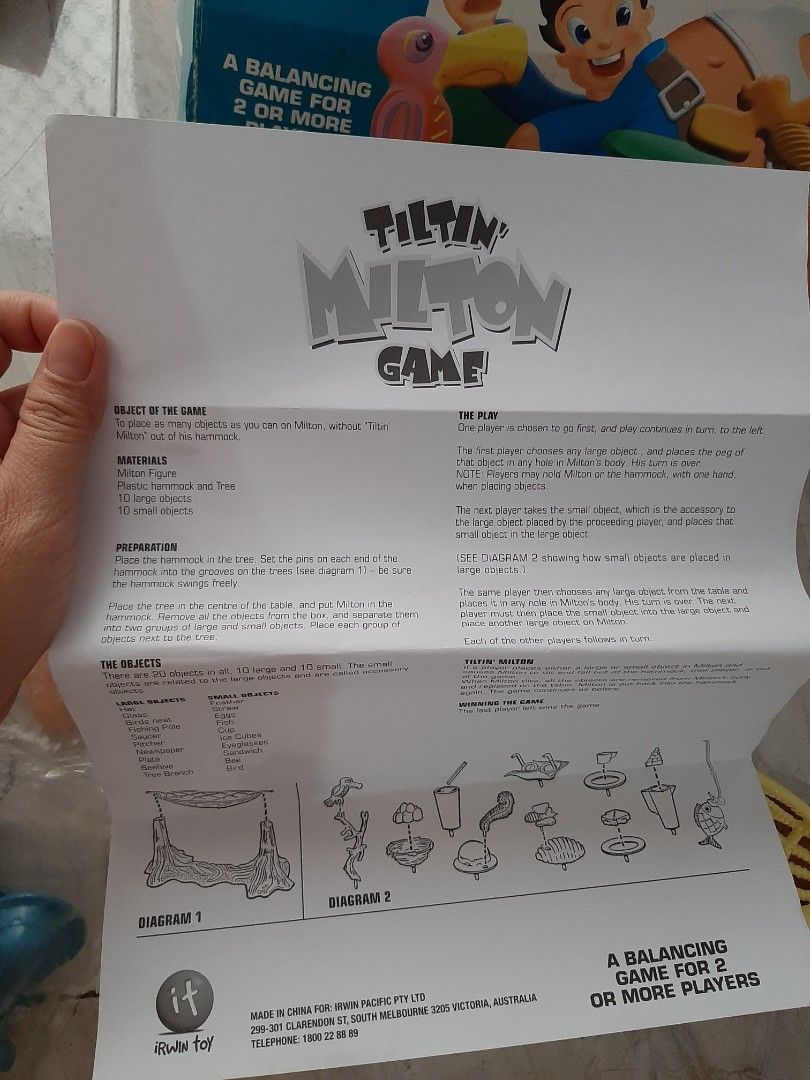 Tiltin milton game, Toys & Collectibles, Permainan Papan & Kartu di ...