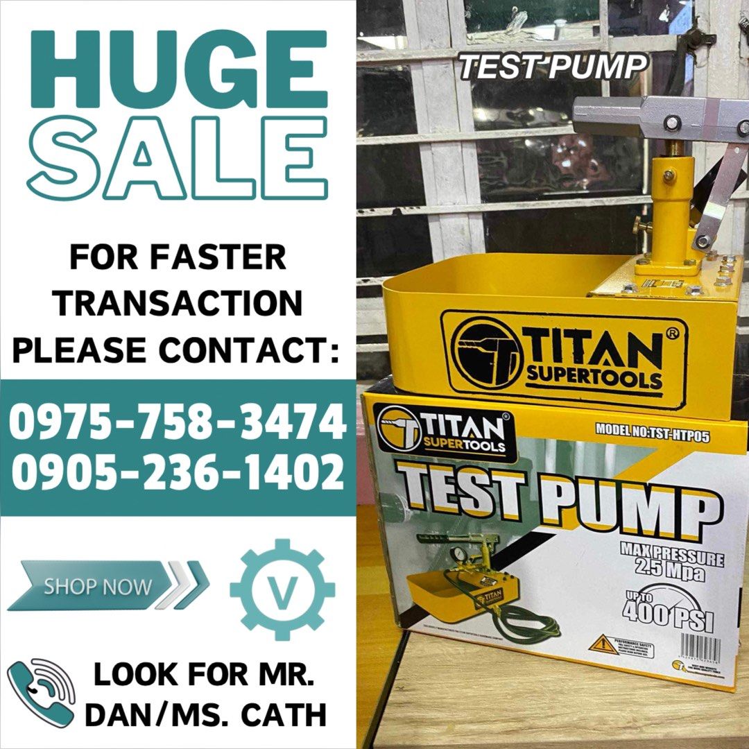 Titan Test Pump, Commercial & Industrial, Construction Tools ...