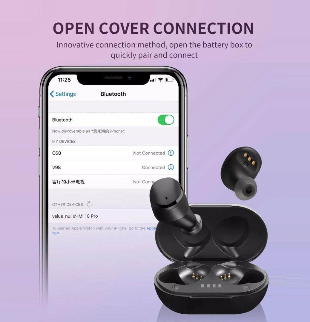 V98 USB C 觸控低音 6D 防水無線耳塞 lfmckp V98 USB C Touch Control Bass 6D ...