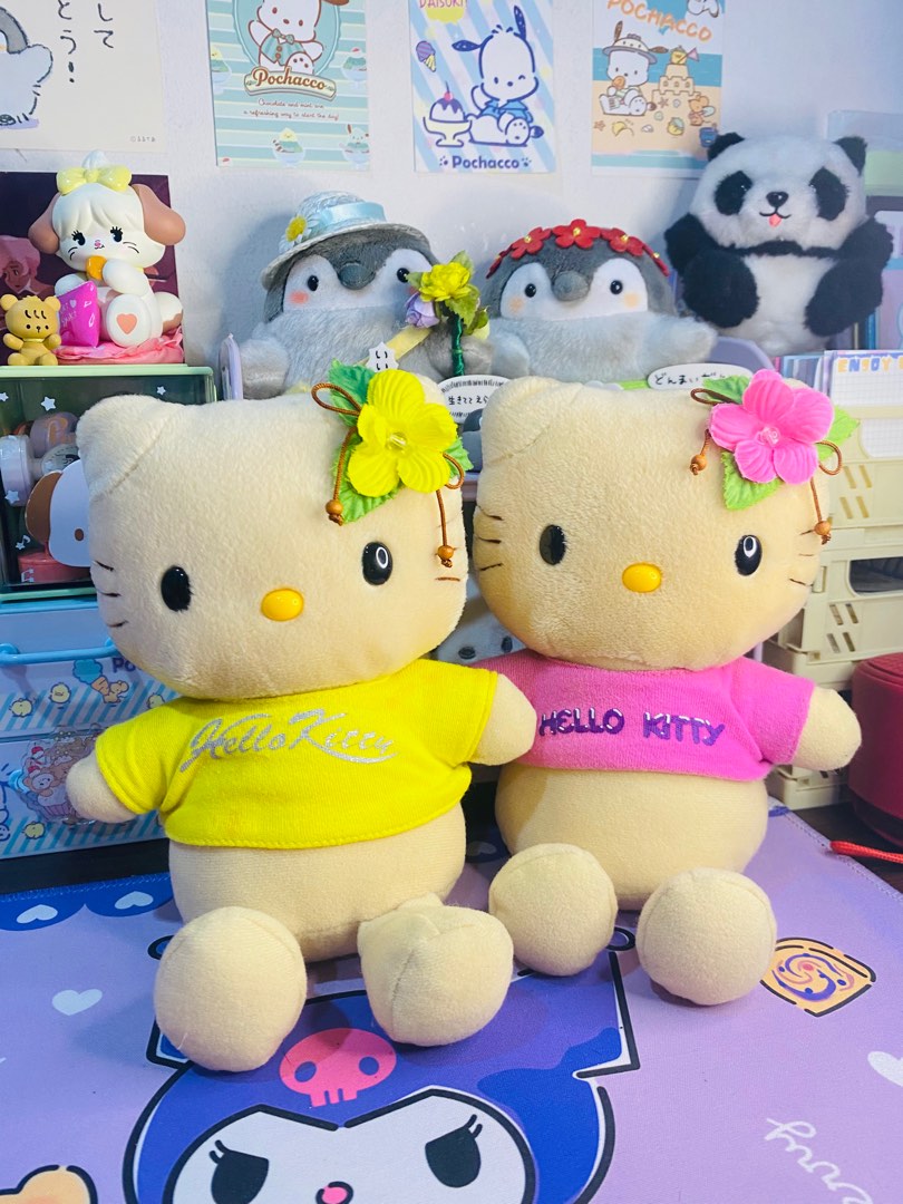 Vintage Hello Kitty Tan plushies, Hobbies & Toys, Toys & Games on Carousell