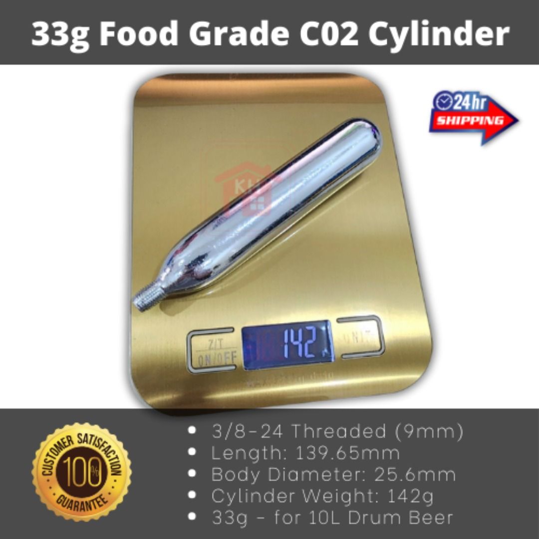 33g Food Grade Co2 Cylinder, Food & Drinks, Beverages on Carousell