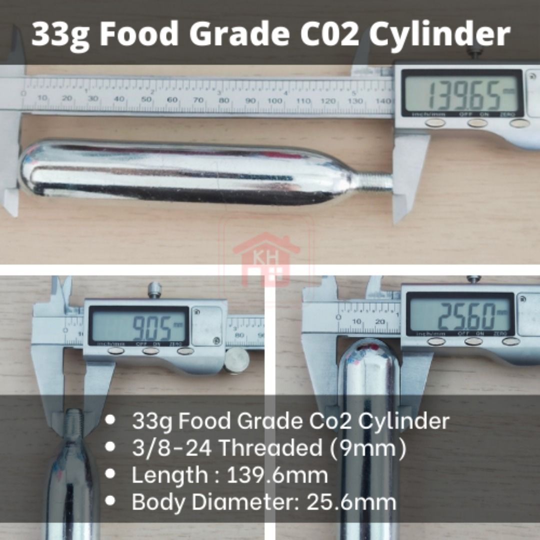 33g Food Grade Co2 Cylinder, Food & Drinks, Beverages on Carousell