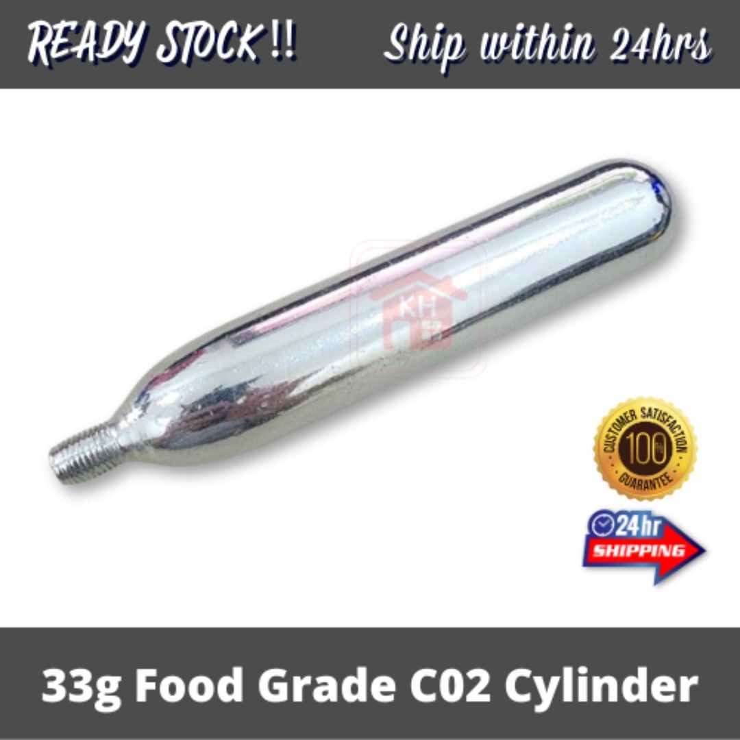 33g Food Grade Co2 Cylinder, Food & Drinks, Beverages on Carousell