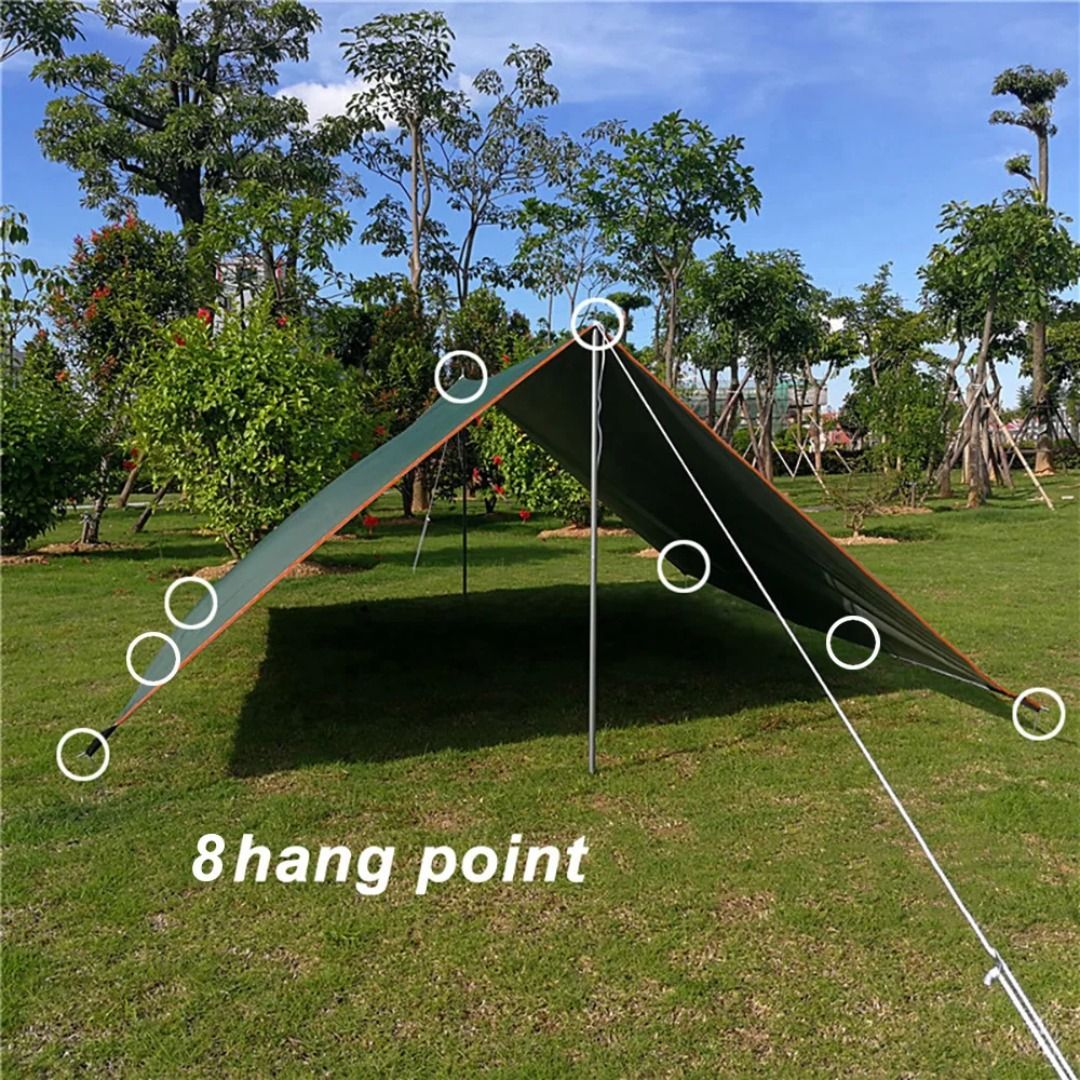 4x4m 4x3m 3x3m Awning Waterproof Tarp Tent Shade Ultralight Garden ...