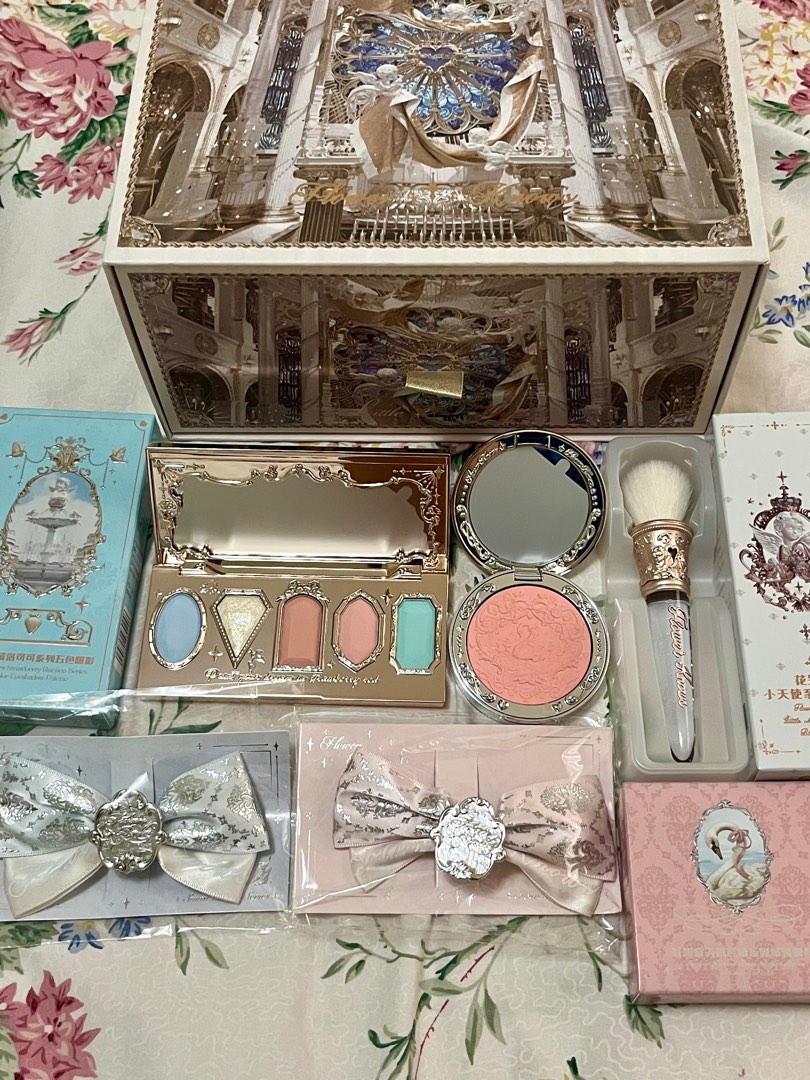 [6 ITEMS] FLOWER KNOWS STRAWBERRY ROCOCO EYESHADOW PALETTE, SWAN BALLET ...