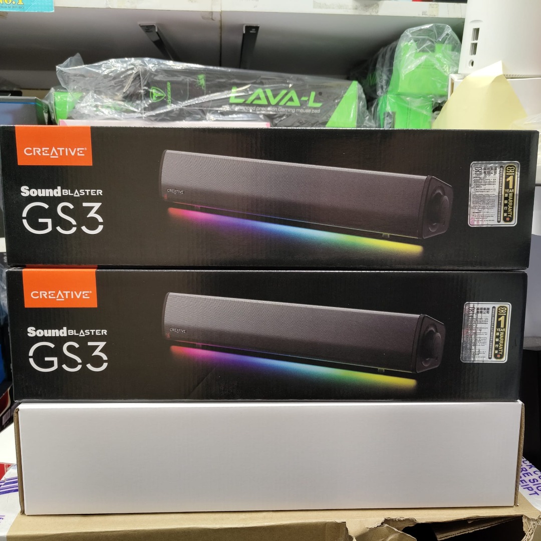 ＜荃灣門市現貨＞全新行貨 CREATIVE GS3 支援 SUPERWIDE™ 技術 遊戲 RGB 條形喇叭 24W 輸出 USB-C AUX ...