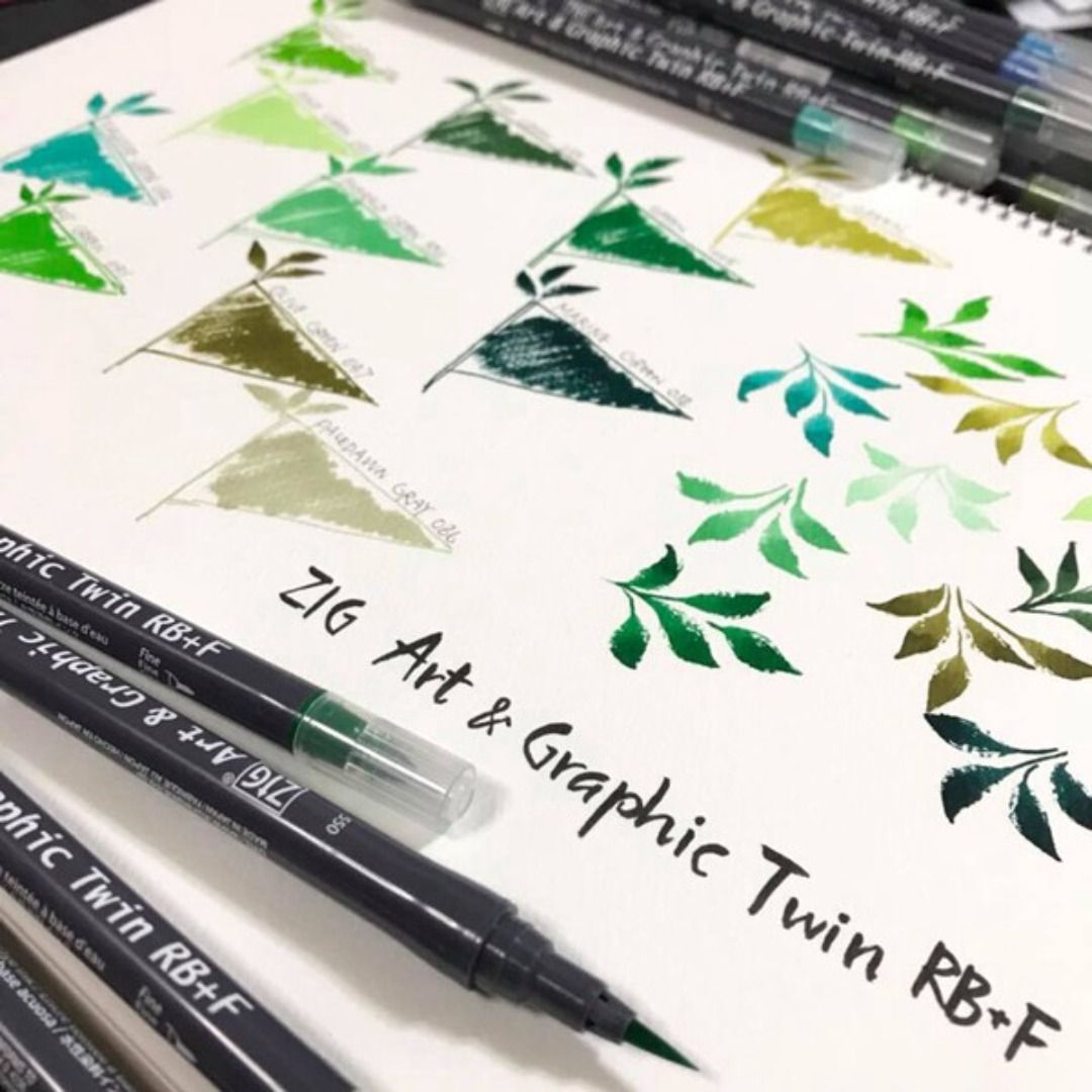 【日本製 ZIG Art & Graphic Twin RB+F 80 色套裝80顏色每組】, 興趣及遊戲, 書本 & 文具, 雜誌及其他 ...